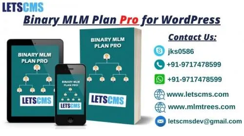 Binary MLM Plan Software | WordPress Binary E Pin | LetsCms Pvt Ltd