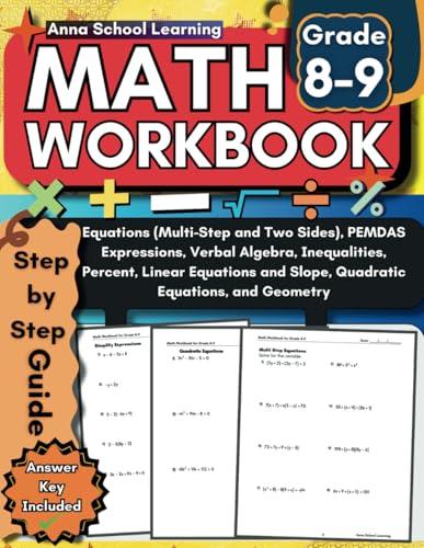[EPUB][PDF] Math Workbook Grade 8-9: with Linear, | Angel Perry