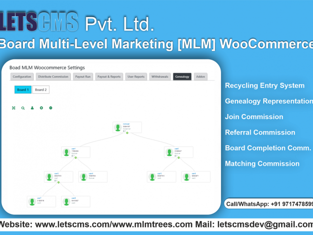 Binary MLM WooCommerce | Board MLM WooCommerce | LetsCms Pvt Ltd